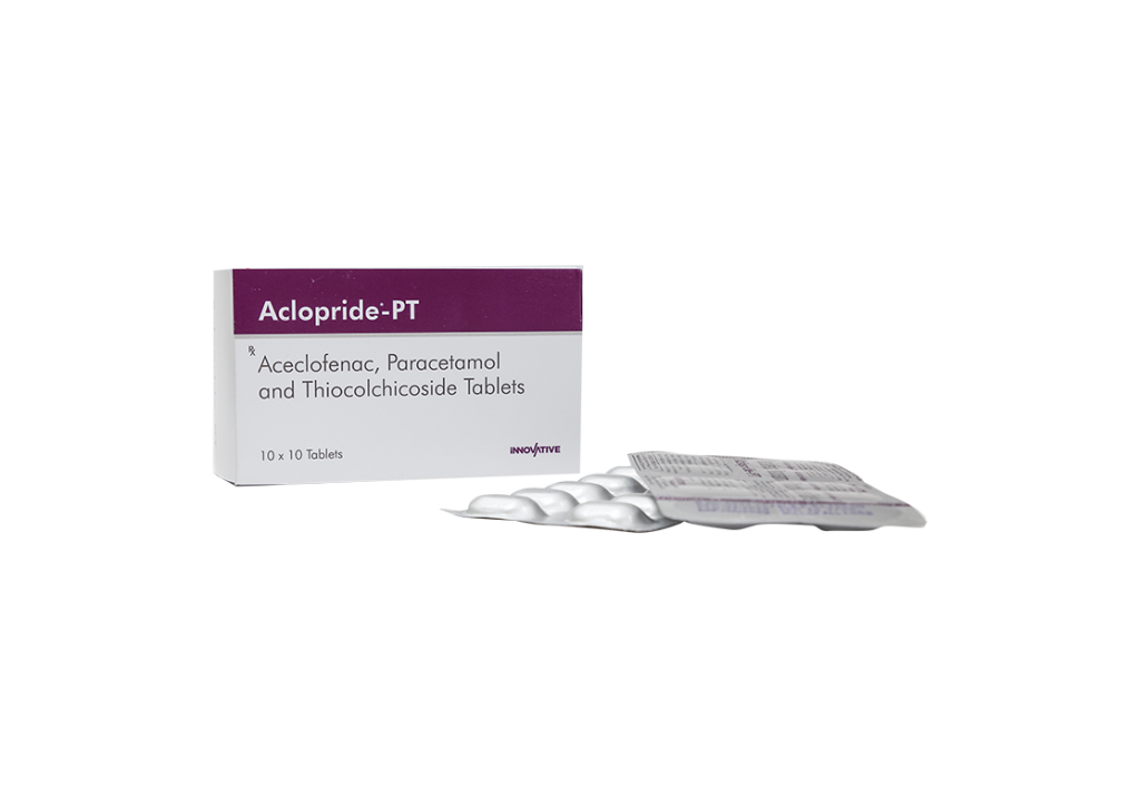 Aclopride-PT Tablets | Thiocolchicoside | Analgesic | Suppliers in India