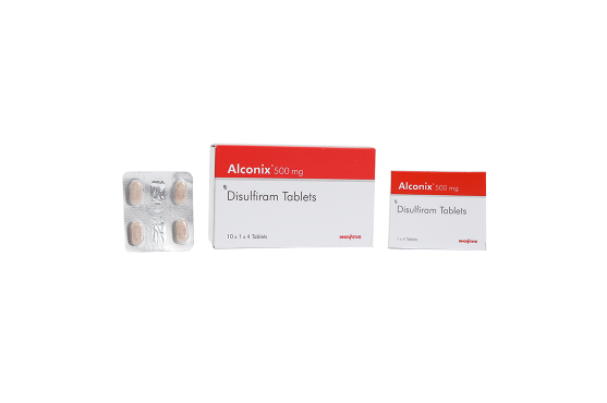 Alconix 500 mg Tablets | Disulfiram | Anti-Alcoholism | Suppliers in India