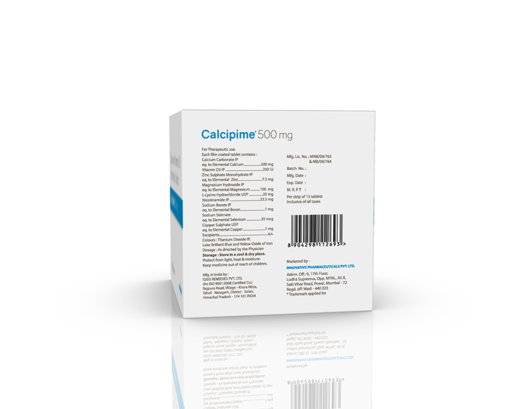 Calcipime 500 mg Tablets Suppliers in India - Innovative Pharma