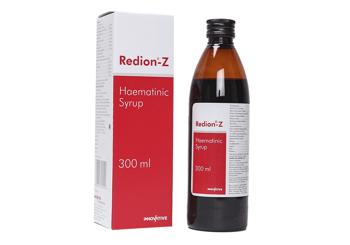 Redion-Z Syrup | Iron Supplement | Suppliers | Innovative Pharmaceuticals