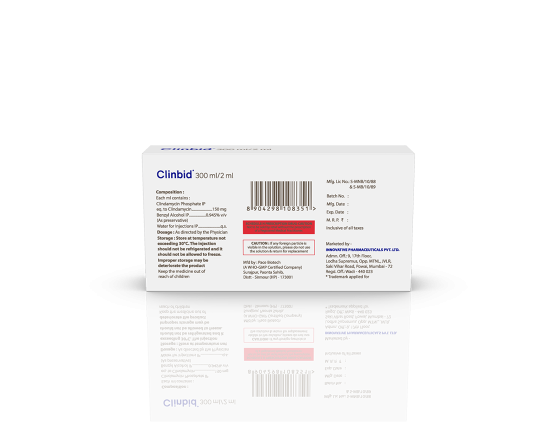 Clinbid 300 mg Injection Suppliers in India - Innovative Pharma