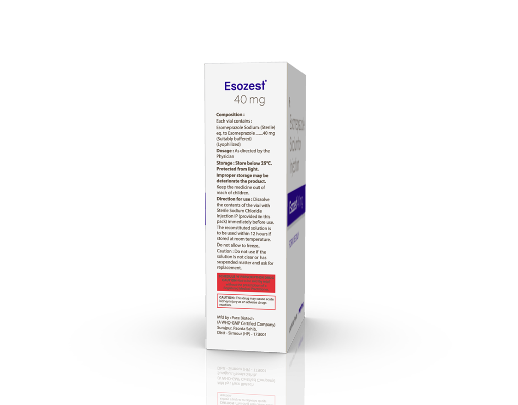 Esozest 40 mg Injection Supplier in India - Innovative Pharma