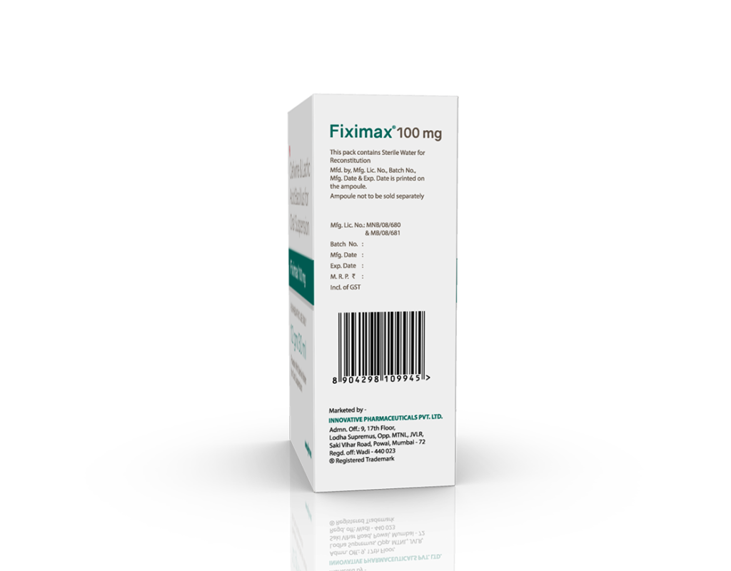 Fiximax 100 mg Dry Syrup Suppliers in India - Innovative Pharma