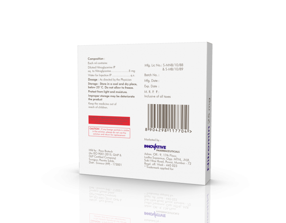 Nitromin 25 mg Injection Supplier in India - Innovative Pharma