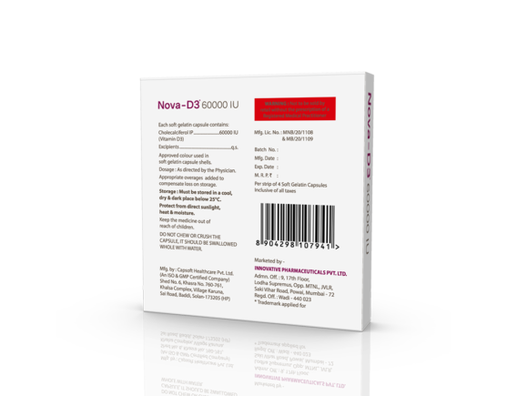 Nova-D3 Softgels Suppliers in India - Innovative Pharma