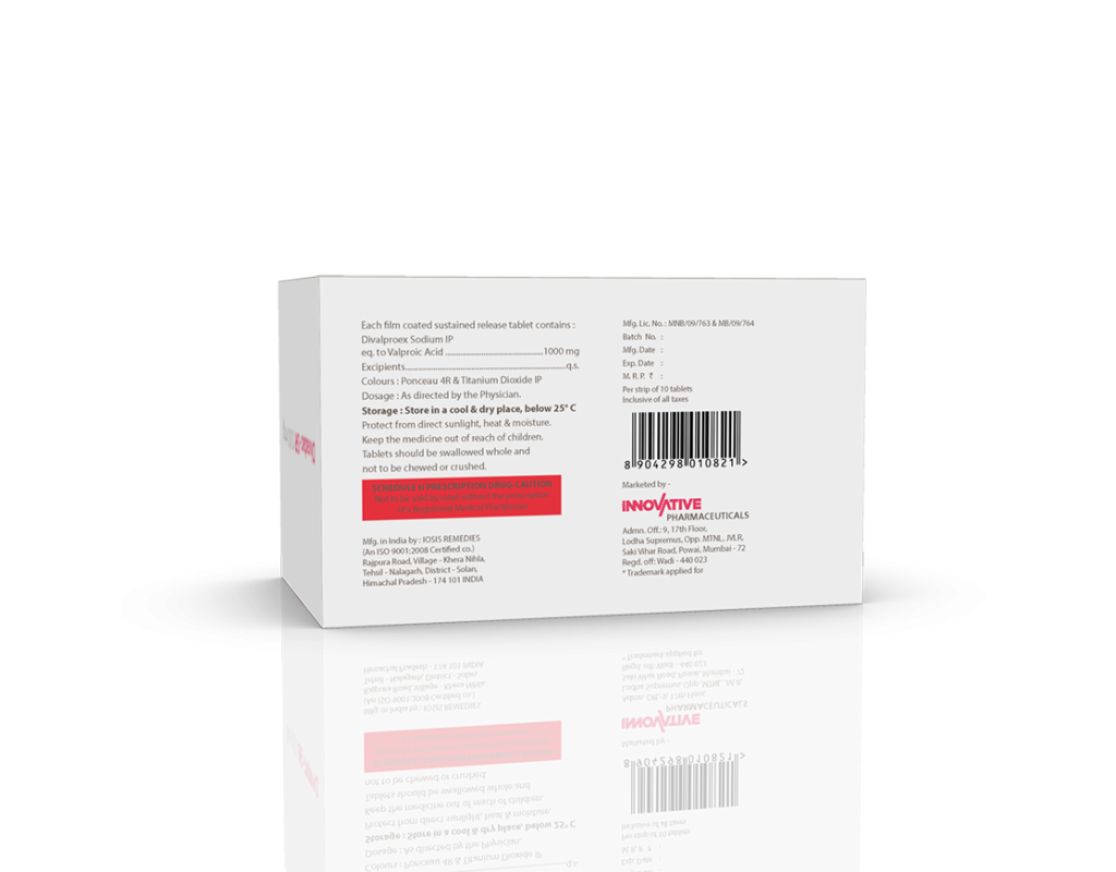 Divadac-SR 1000 mg Tablets Supplier in India - Innovative Pharma