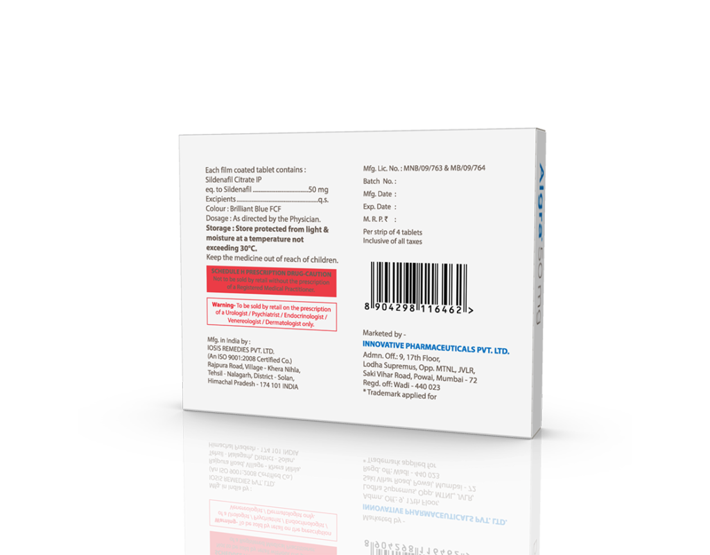 Algra 50 mg Tablets Supplier in India - Innovative Pharma