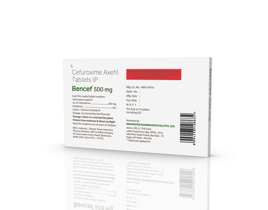 Bencef 500 mg Tablets Suppliers in India - Innovative Pharma