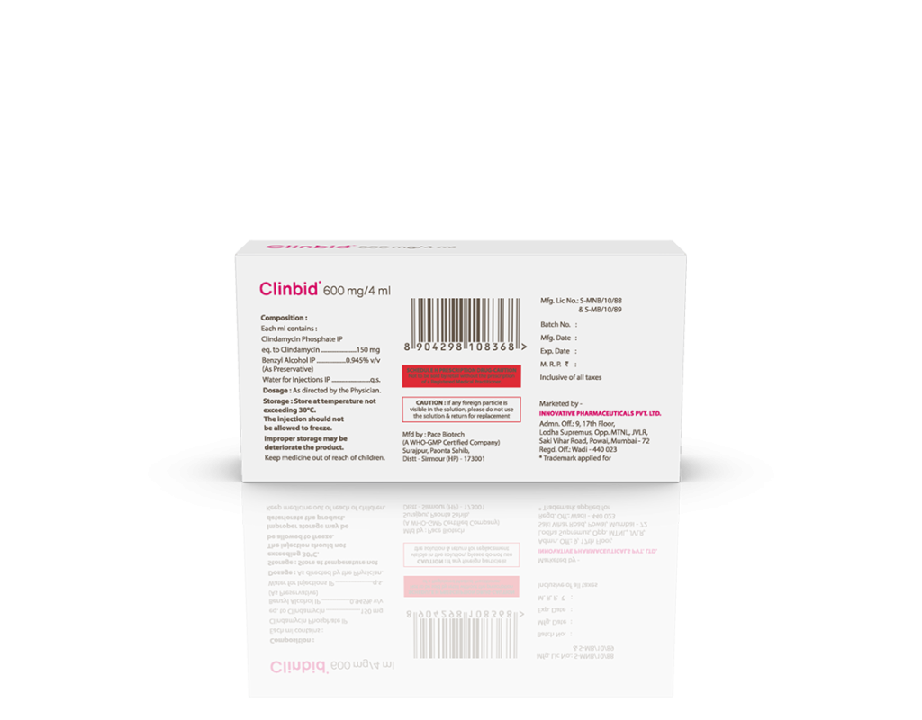 Clinbid 600 mg Injection Suppliers in India - Innovative Pharma