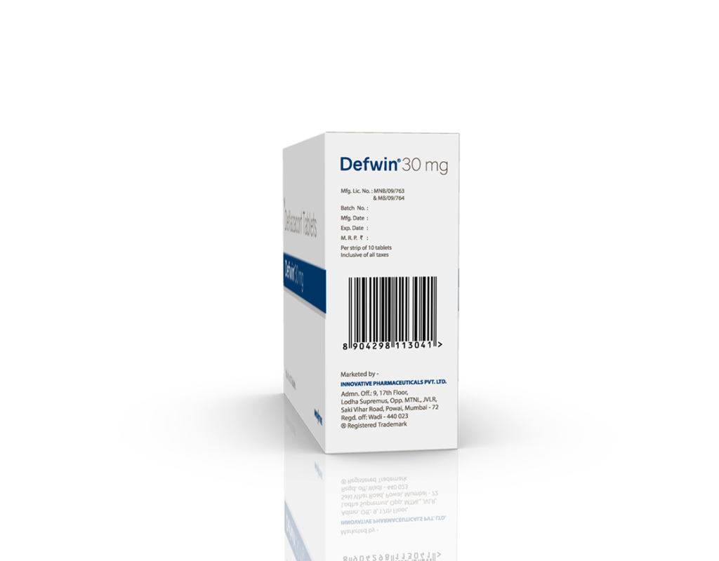 Defwin 30 mg Tablets Supplier in India - Innovative Pharma