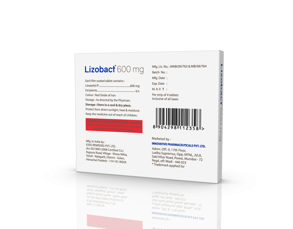 Lizobact 600 mg Tablets Supplier in India - Innovative Pharma