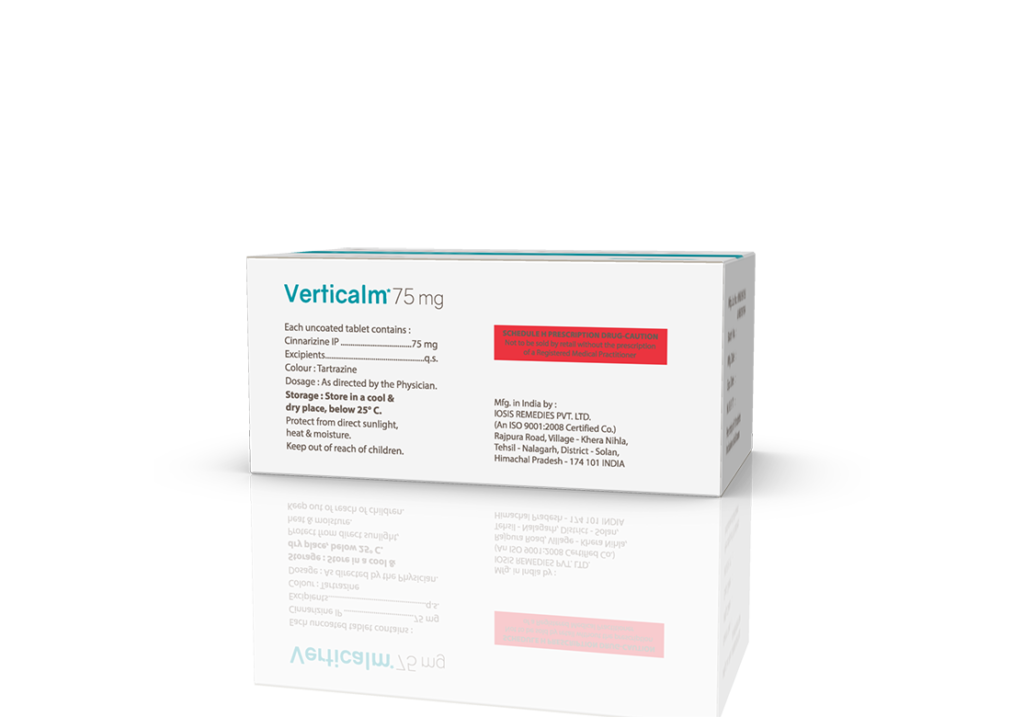 Verticalm 75 mg Tablets | Cinnarizine | Suppliers in India