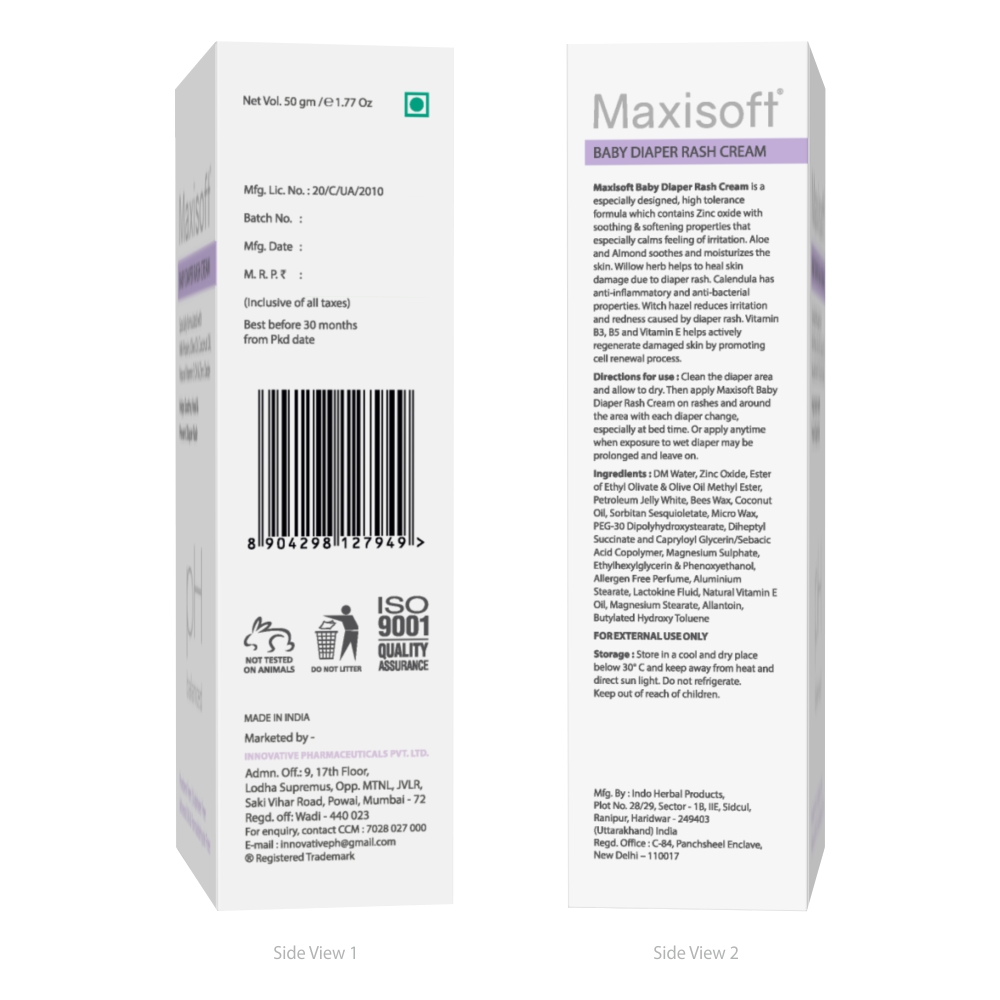 Maxisoft Baby Diaper Rash Cream Supplier - Innovative Pharma