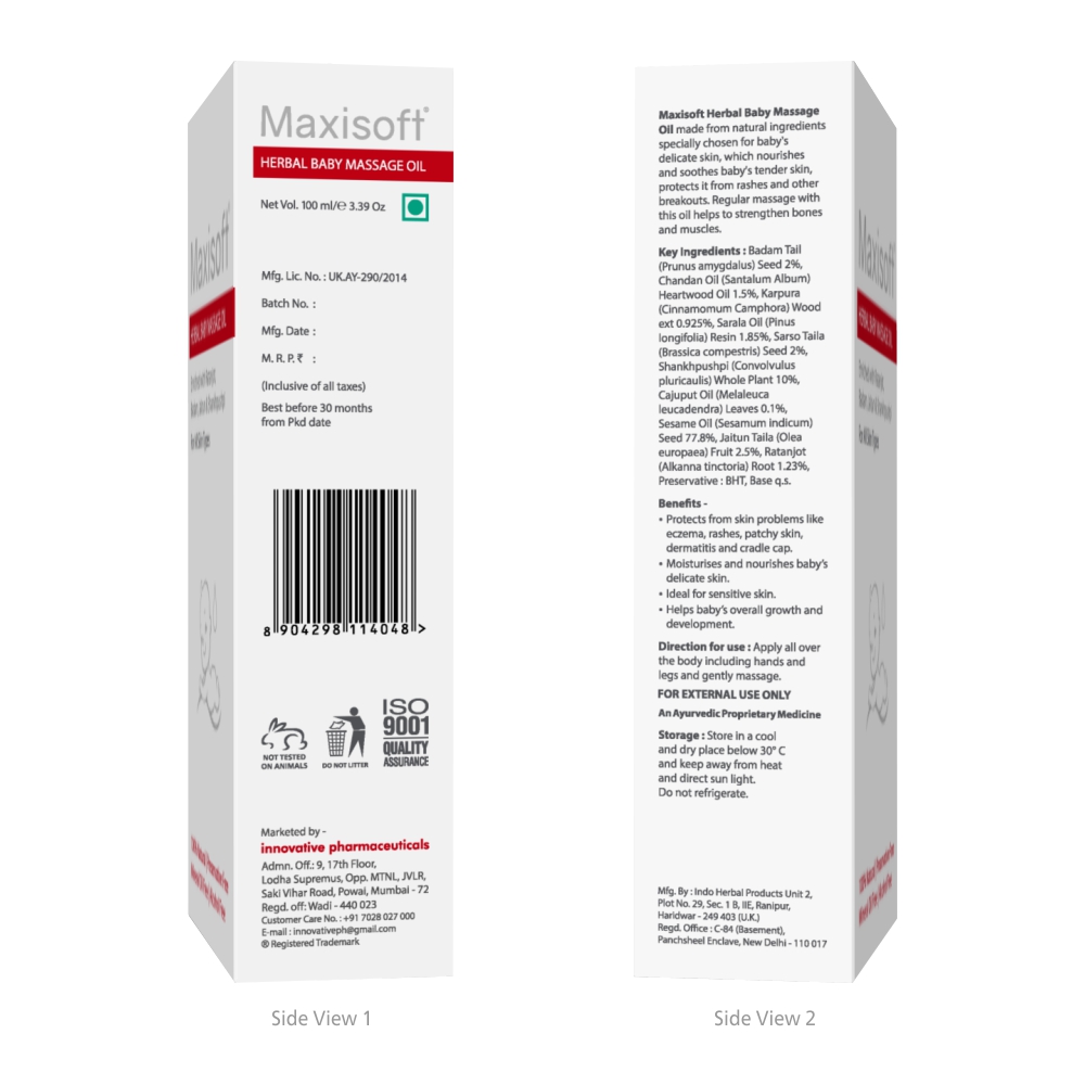 Maxisoft Herbal Baby Massage Oil Supplier - Innovative Pharma