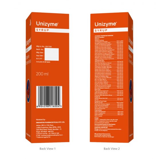 Unizyme Syrup Supplier in India - Innovative Pharma